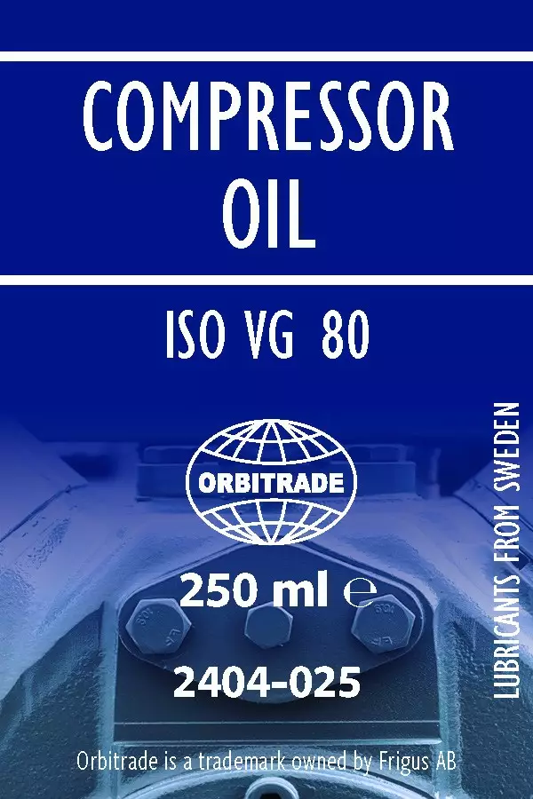 Orbitrade, Compressor oil ISO VG 80 250ml - Mototrade.se webbutik